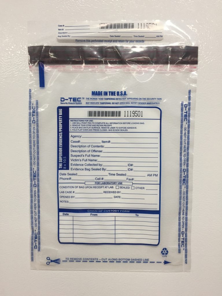 8x10.5 Clear Evidence/Property Bag - Superior Bag